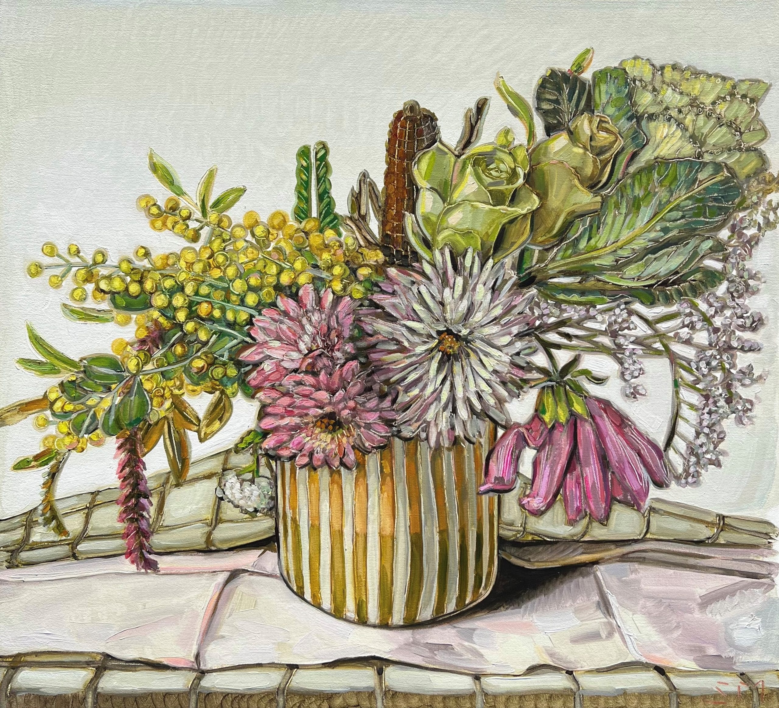 Wattle, Chrysanthemum & Tree Dahlias – MARTIN BROWNE CONTEMPORARY