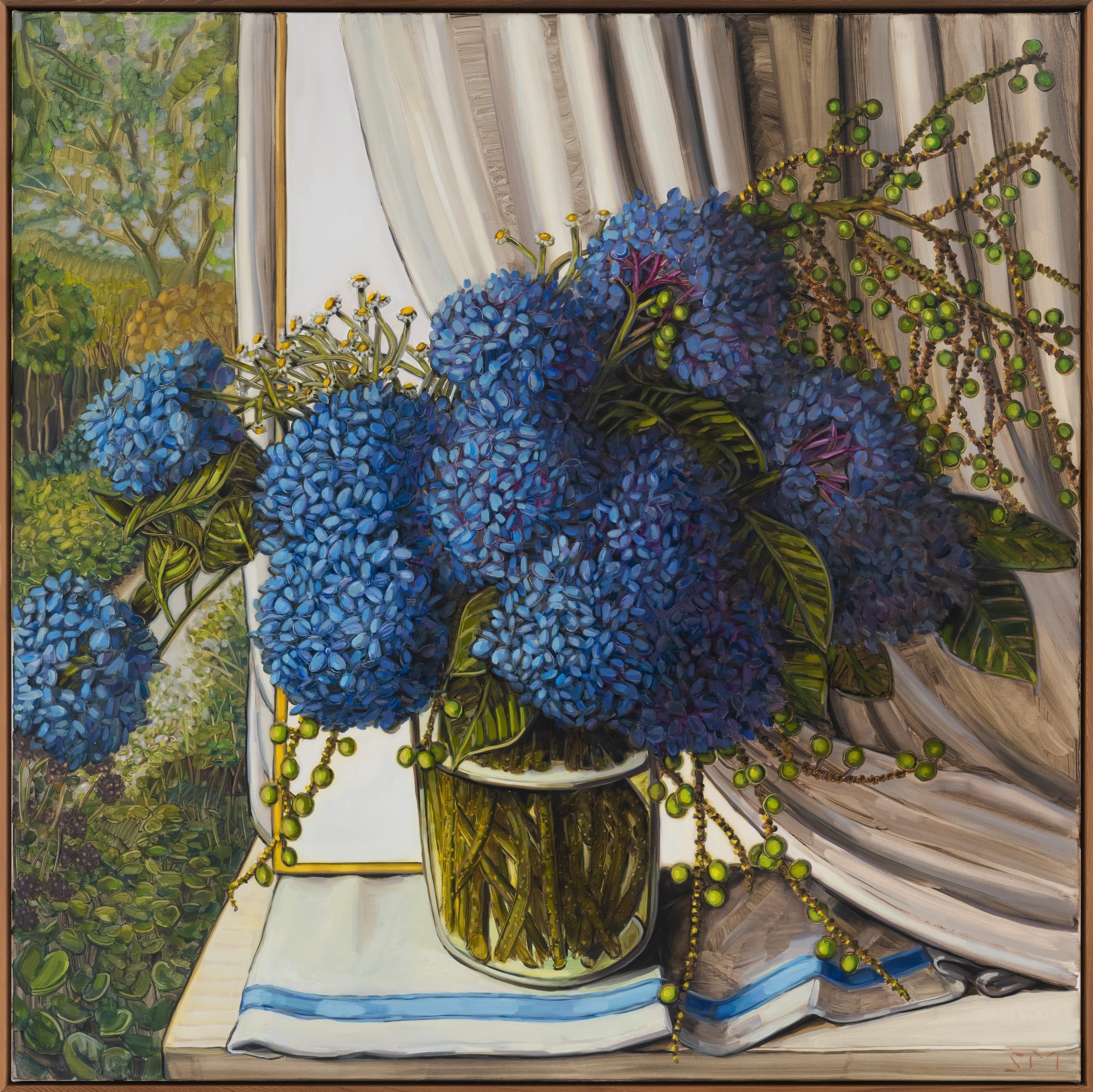 Blue Hydrangeas, Palm Seeds & Everlasting Daisy – MARTIN BROWNE ...